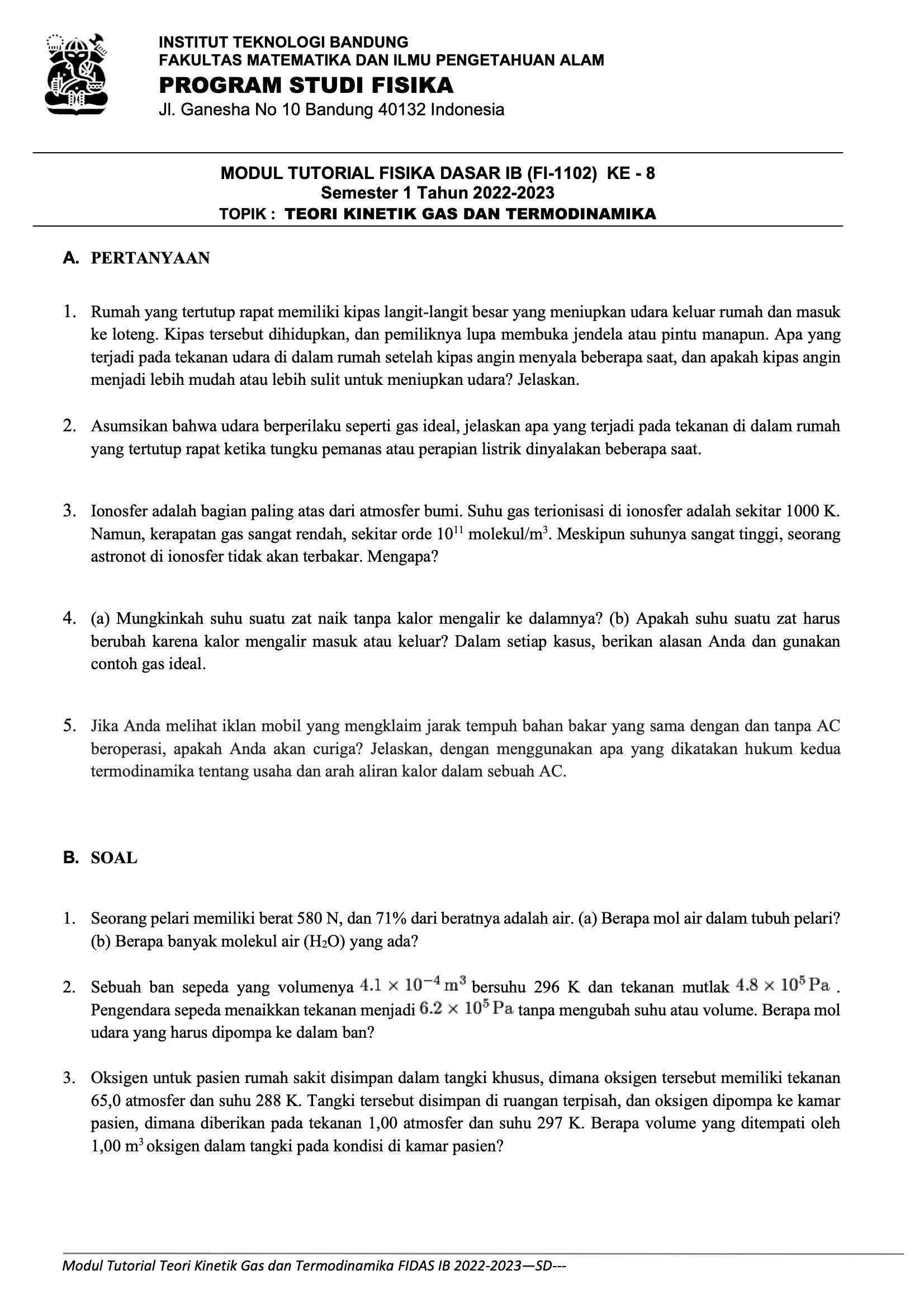 Tutorial Modul 8 Fisika 1b Itb Tahun 2022 2023 Mes Consulting